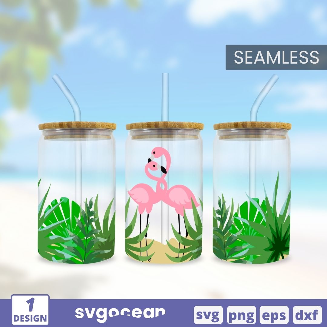 Flamingo Pattern Wrap SVG vector for instant download - Svg Ocean ...