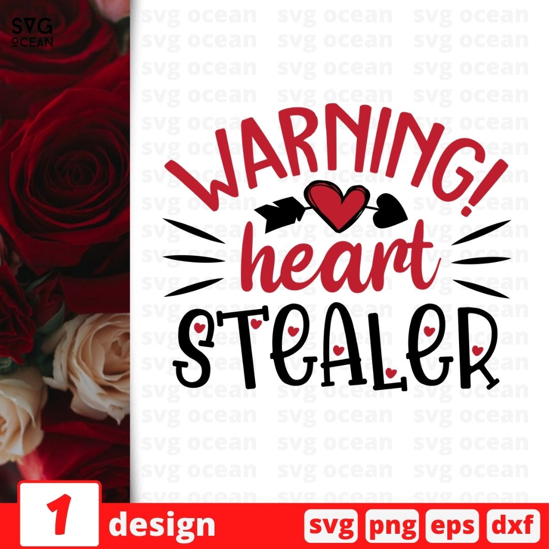 Warning! Heart stealer SVG Cut File for instant download - Svg Ocean ...