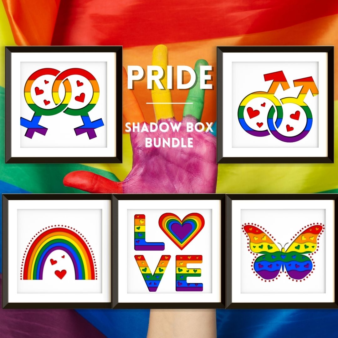 Pride Shadow Box vector for instant download - Svg Ocean — svgocean