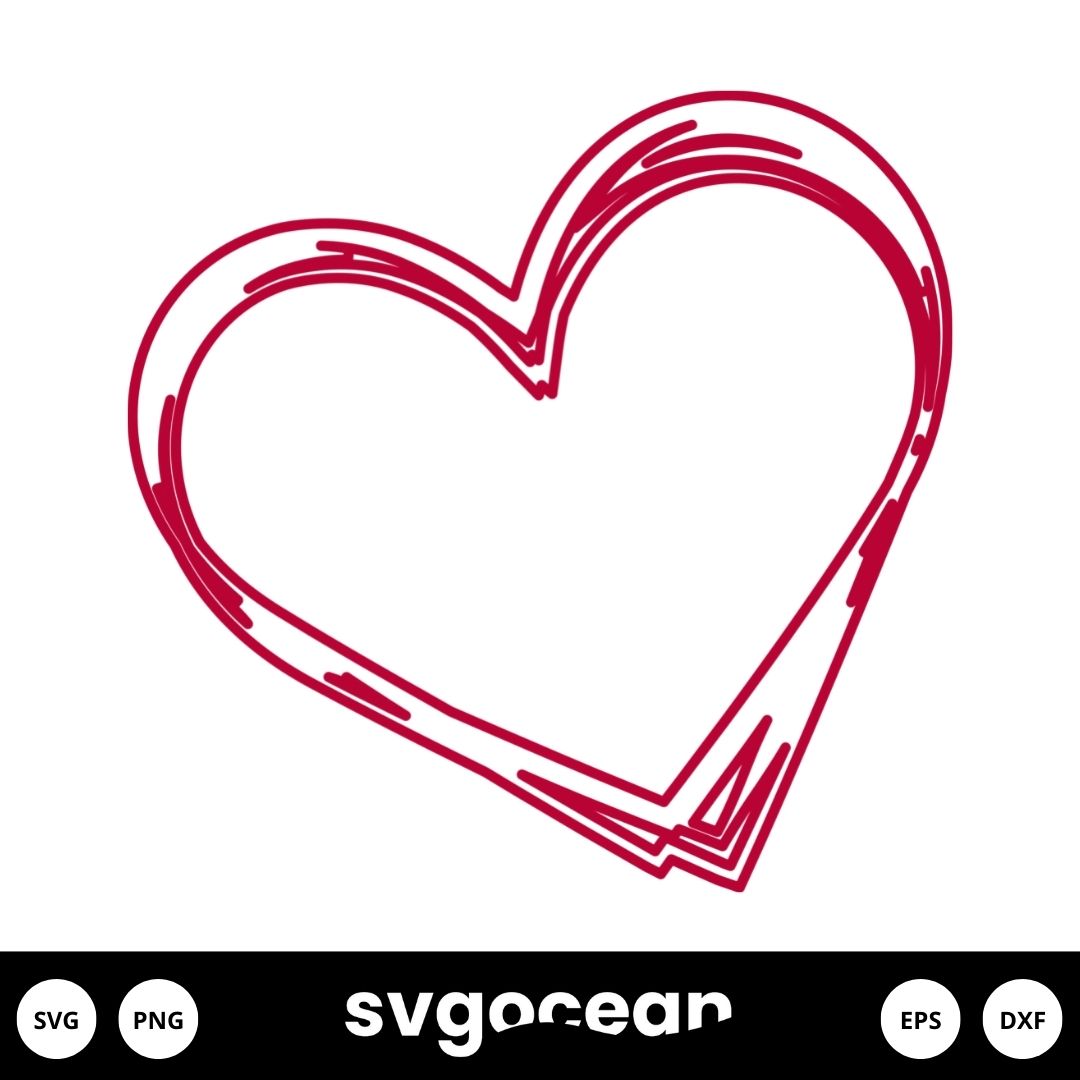 Heart Outline SVG vector for instant download - Svg Ocean — svgocean