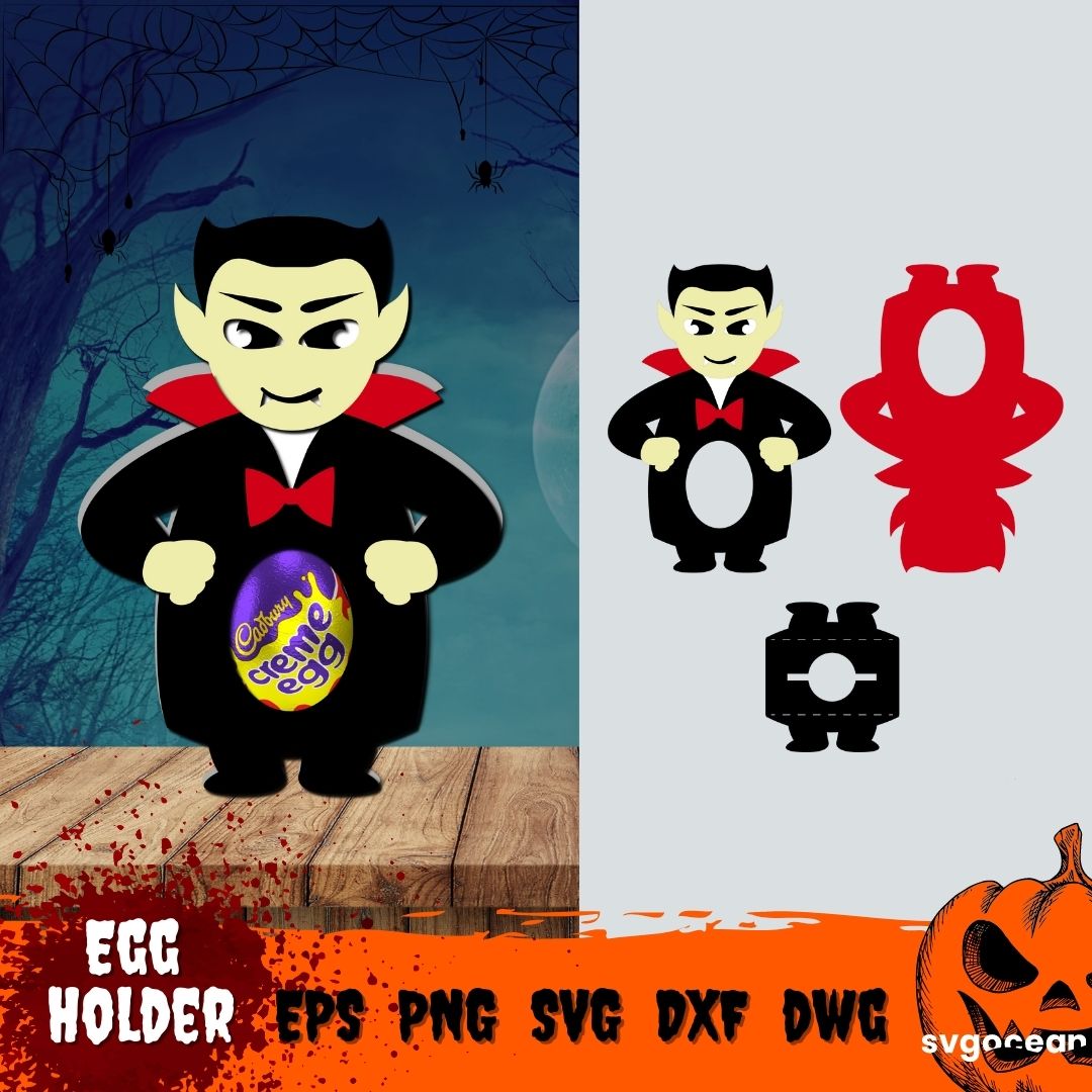 Vampire Egg Holder Template vector for instant download - Svg Ocean ...