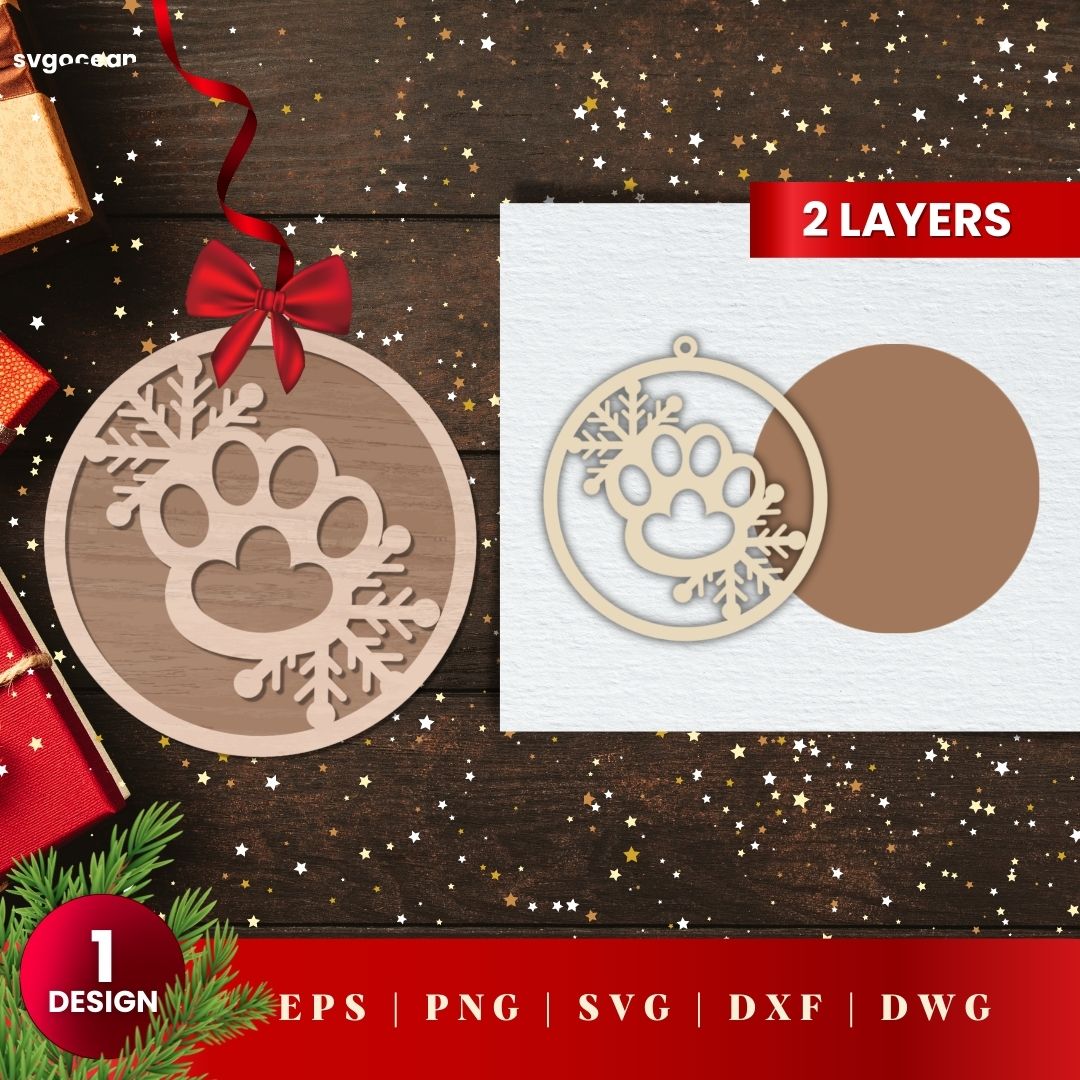 Christmas Cat Glowforge vector for instant download - Svg Ocean — svgocean