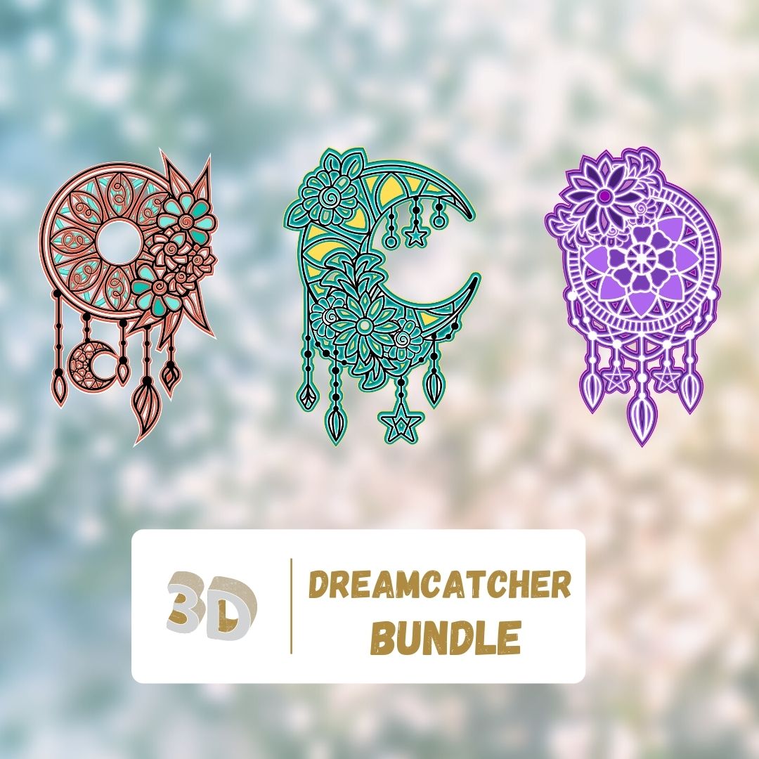 3D Dreamcatcher SVG Bundle vector for instant download - Svg Ocean ...