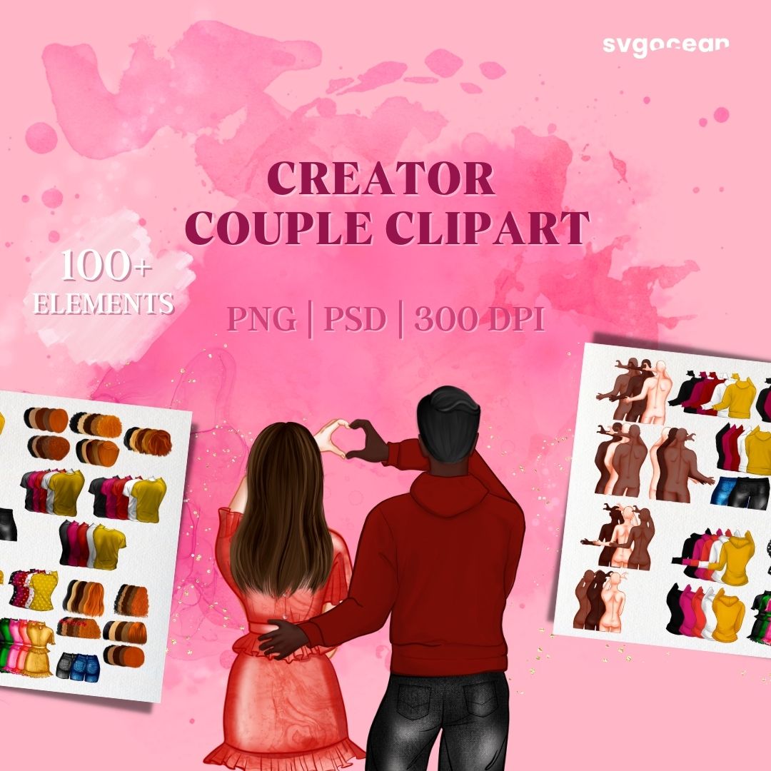 Couple Clipart Bundle vector for instant download - Svg Ocean — svgocean
