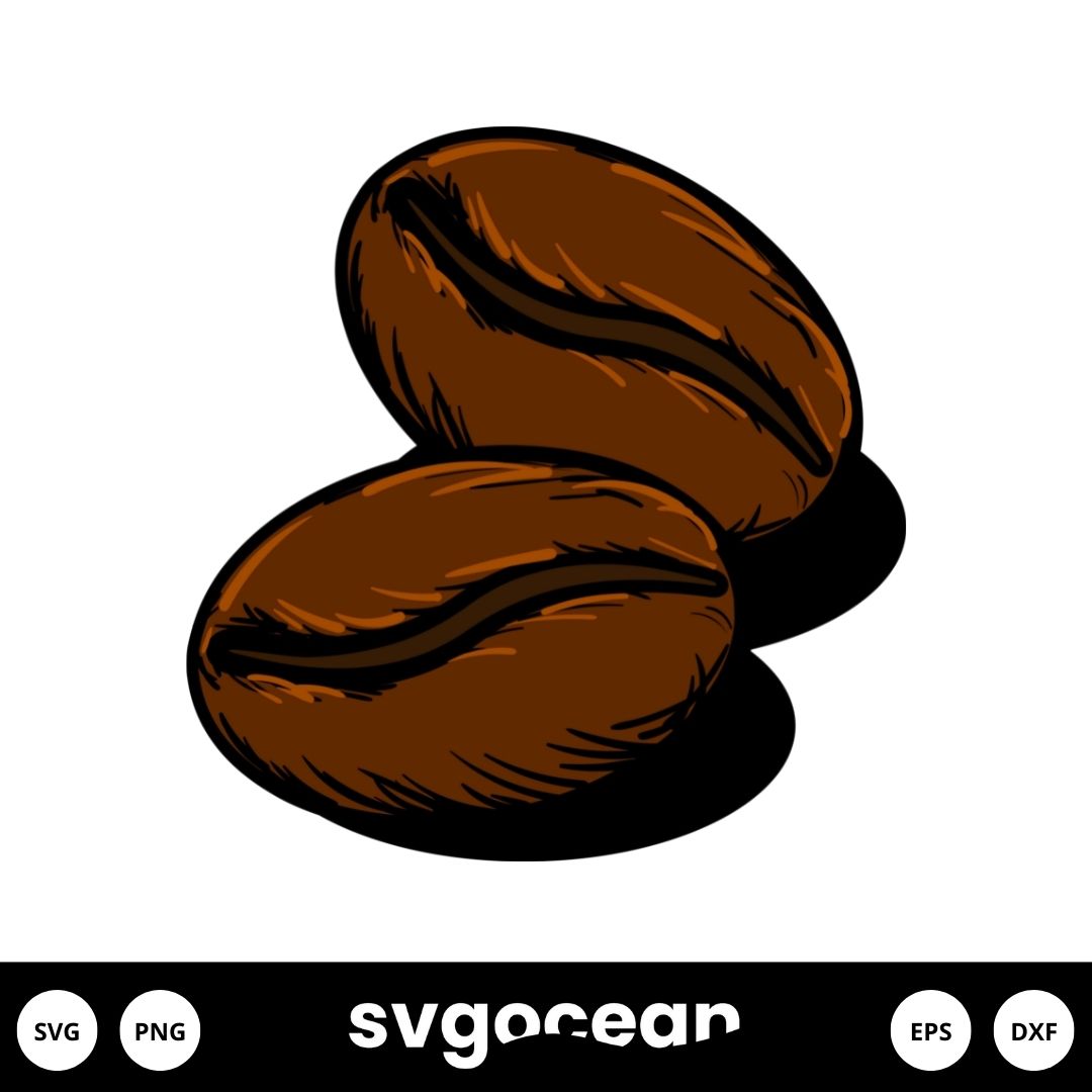 Coffee Beans Svg vector for instant download - Svg Ocean — svgocean