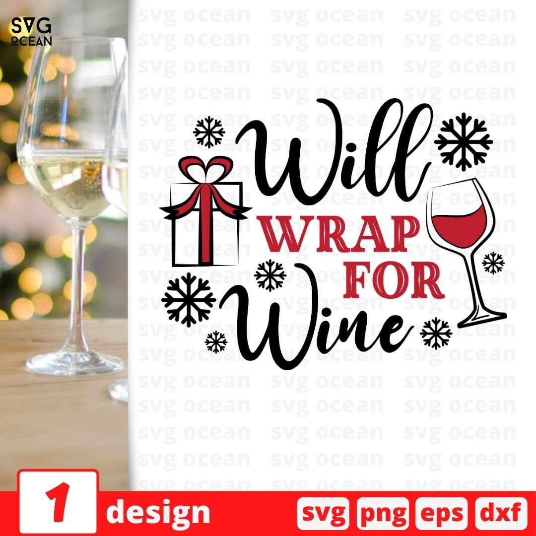 Will wrap for Wine vector for instant download - Svg Ocean — svgocean