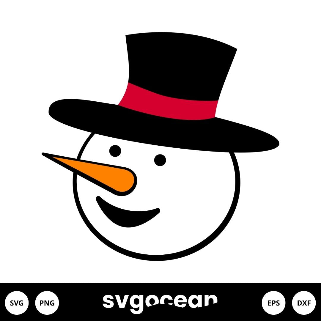 Snowman Svg vector for instant download - Svg Ocean — svgocean