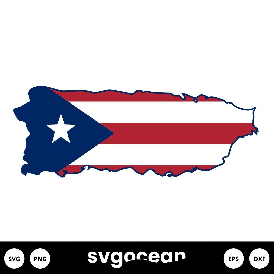 Pr Flag SVG vector for instant download - Svg Ocean — svgocean