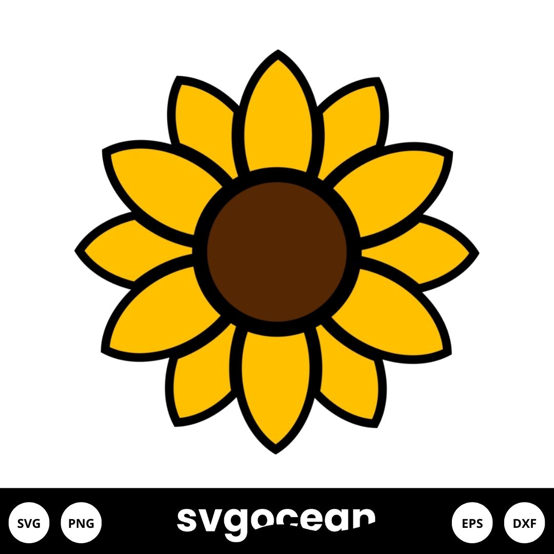 Sunflower SVG vector for instant download - Svg Ocean — svgocean