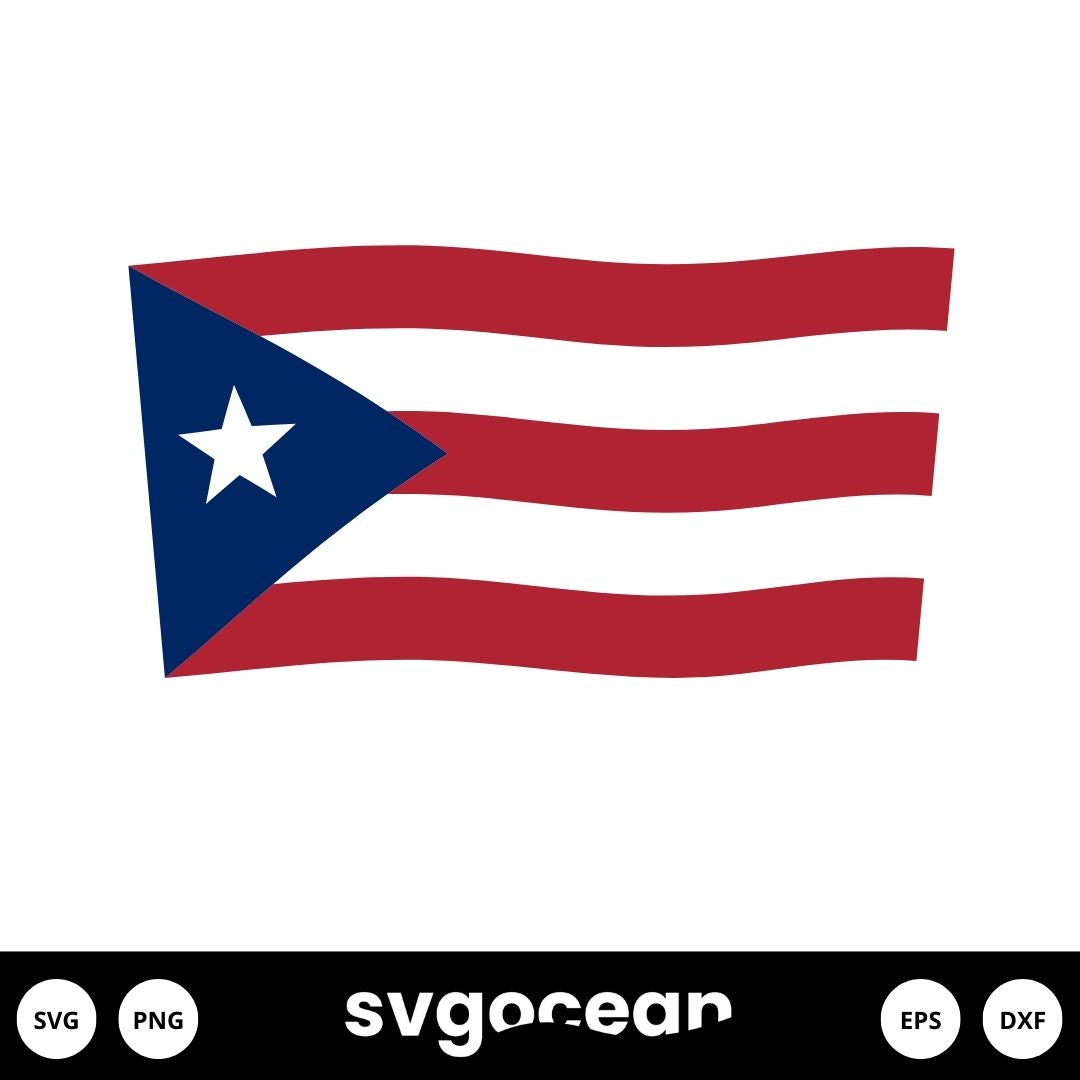 Puerto Rico Flag SVG vector for instant download - Svg Ocean — svgocean