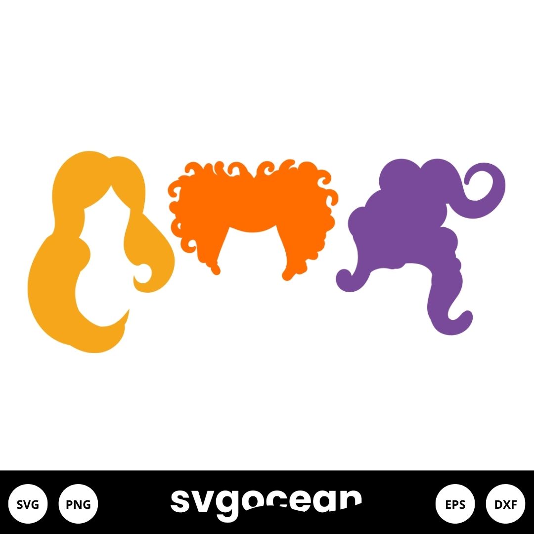 Hocus Pocus Hair Svg vector for instant download - Svg Ocean — svgocean