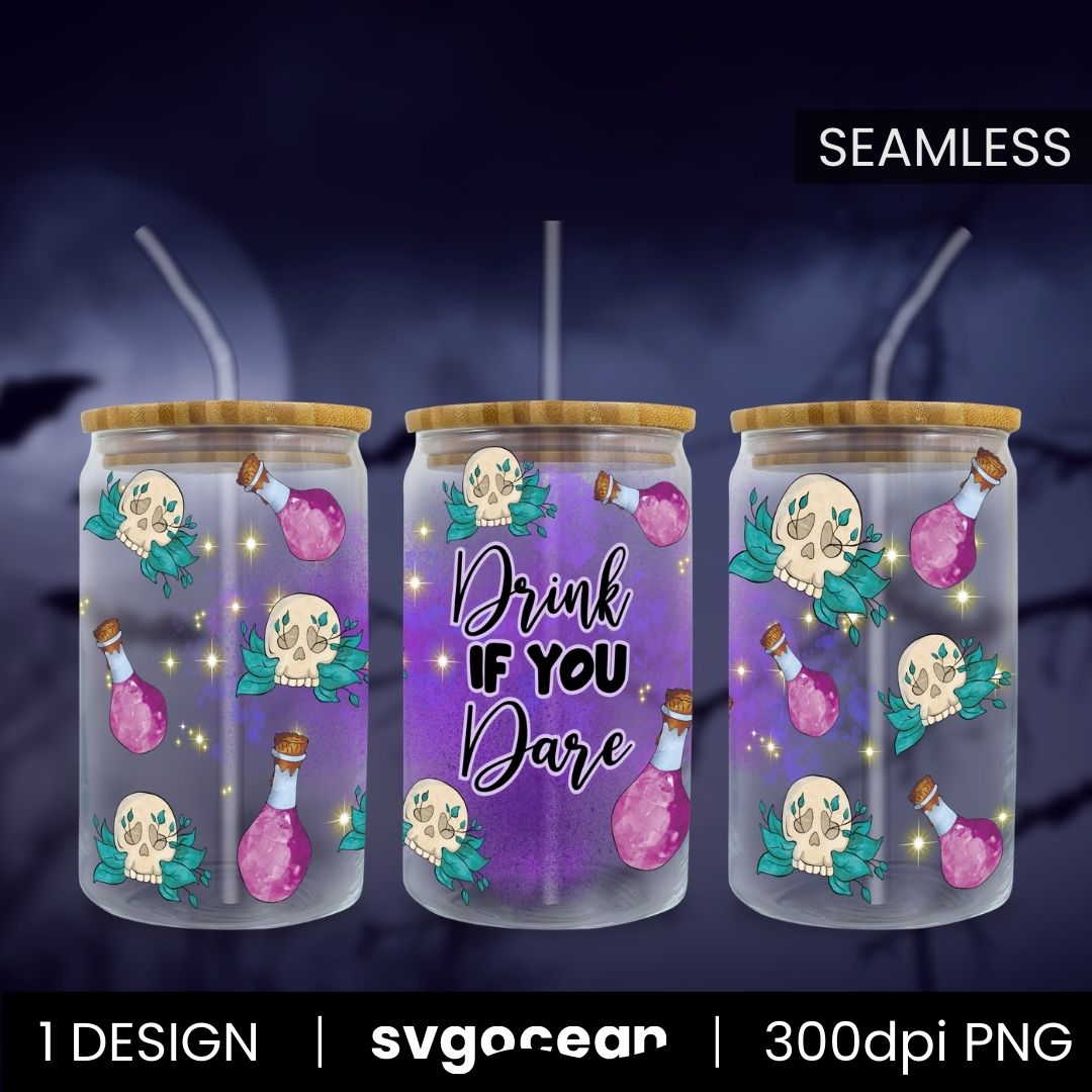 Drink If You Dare Can Glass PNG vector for instant download - Svg Ocean ...