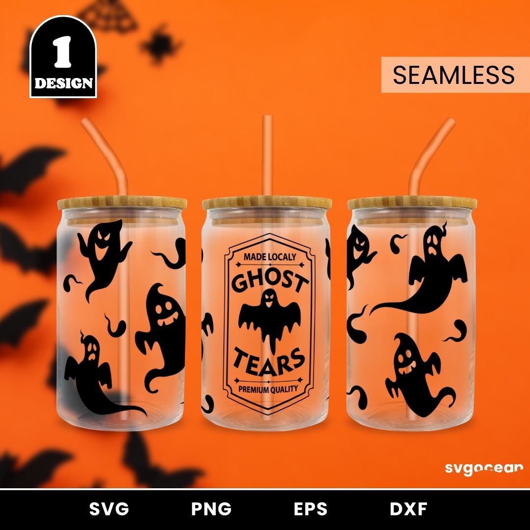 Ghost Can Glass SVG vector for instant download - Svg Ocean — svgocean