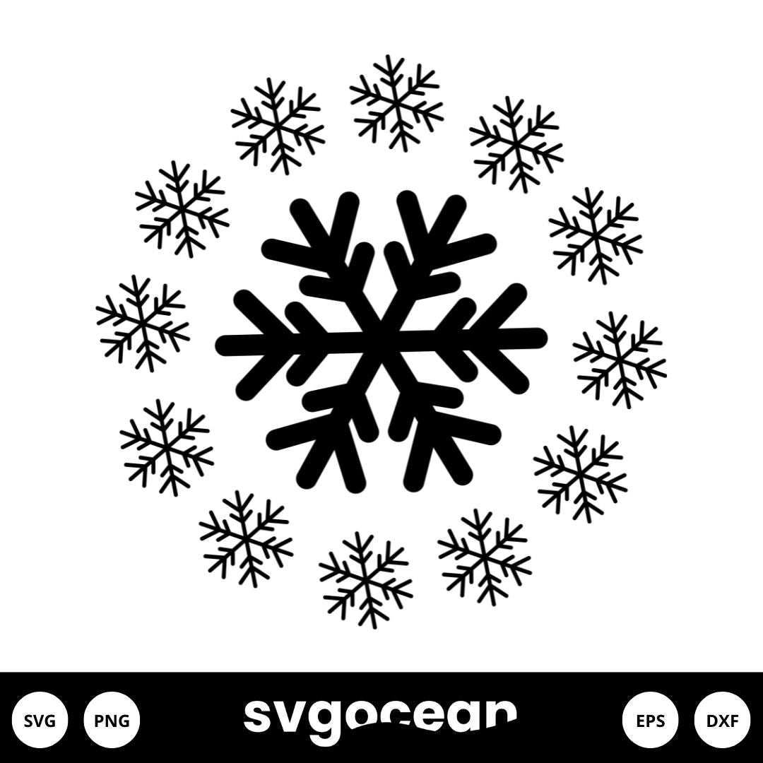 Svg Snowflake vector for instant download - Svg Ocean — svgocean