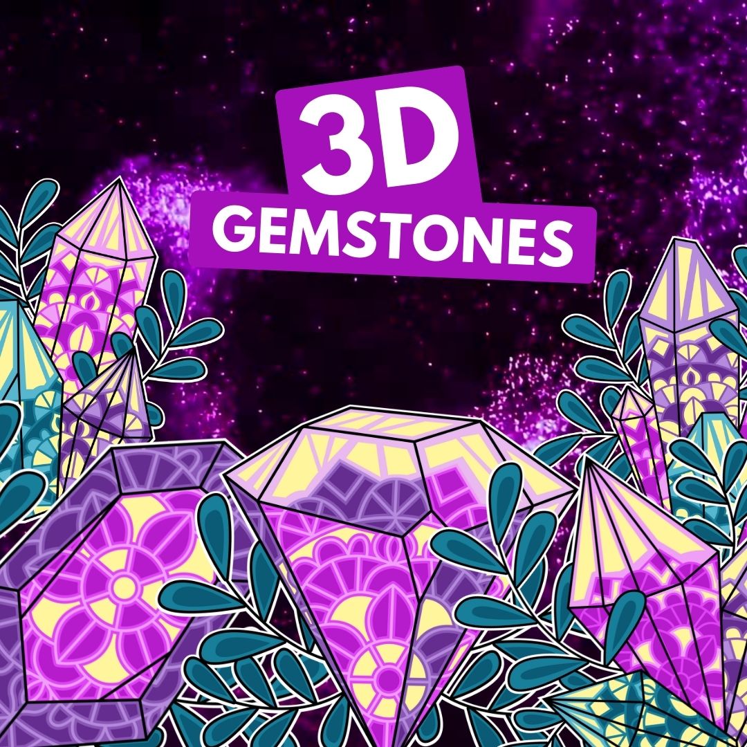 3D Gemstones SVG Bundle vector for instant download - Svg Ocean — svgocean