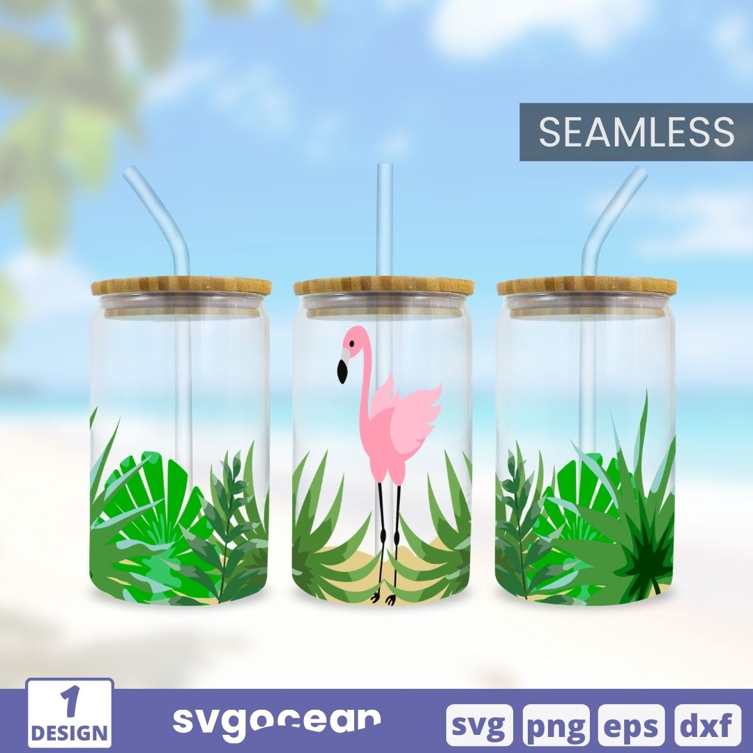 Tropical Can Glass Wrap SVG vector for instant download - Svg Ocean ...