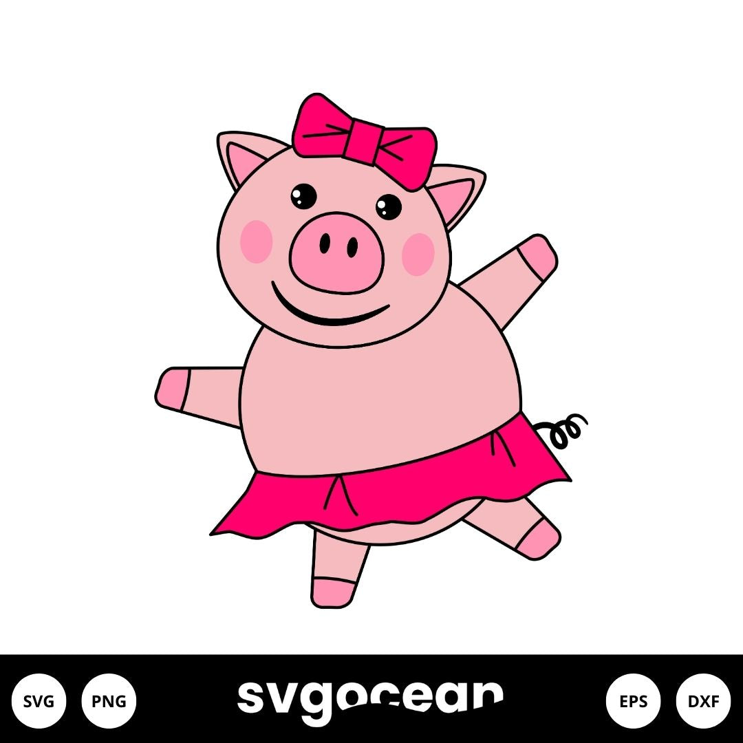 Piggy Svg vector for instant download - Svg Ocean — svgocean