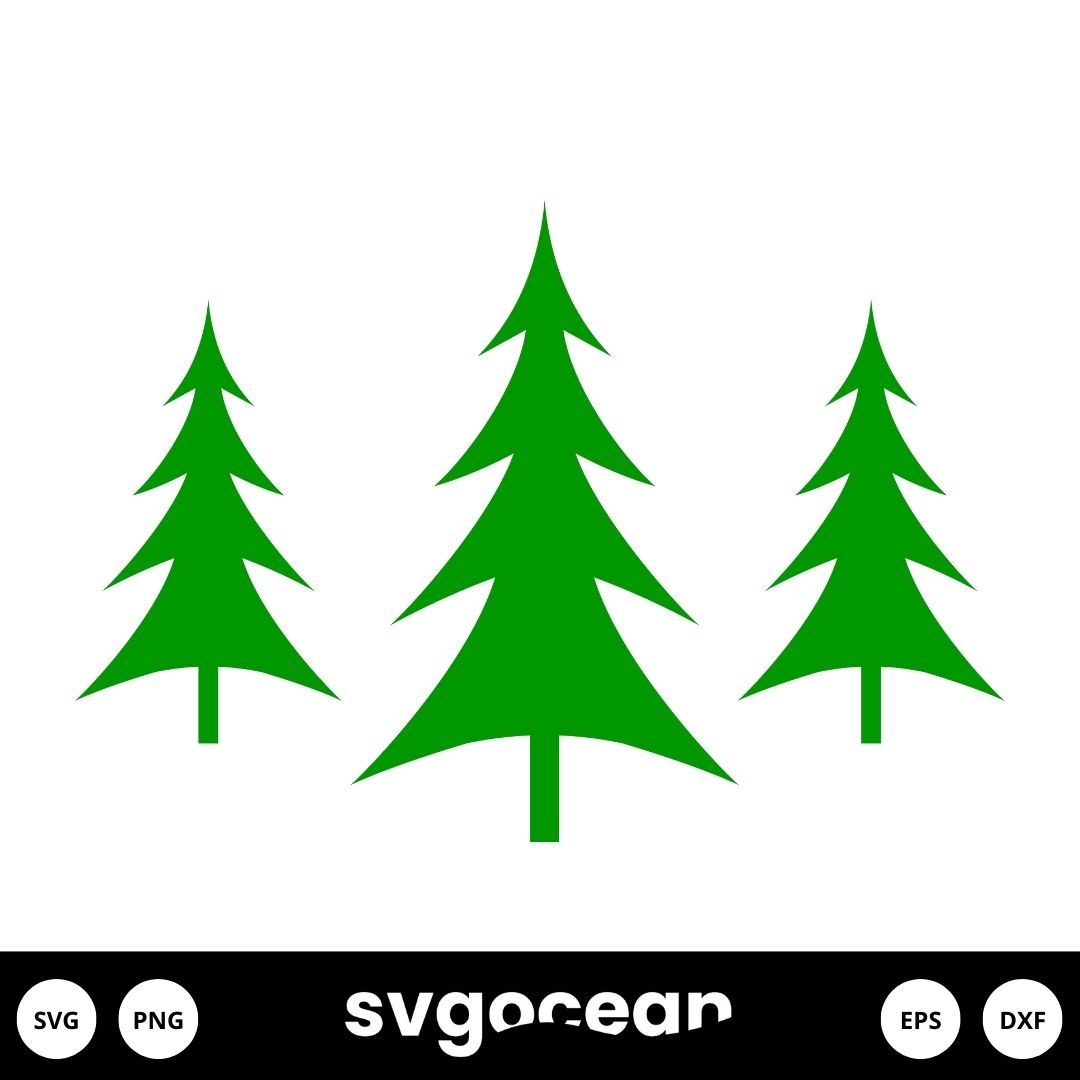 Christmas Trees Svg Free vector for instant download - Svg Ocean — svgocean