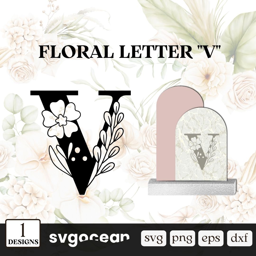 Wedding Letter V SVG vector for instant download - Svg Ocean — svgocean