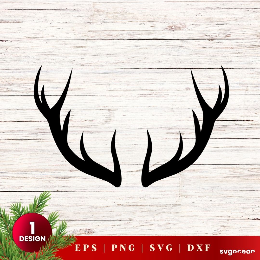Christmas Reindeer Antlers vector for instant download - Svg Ocean ...