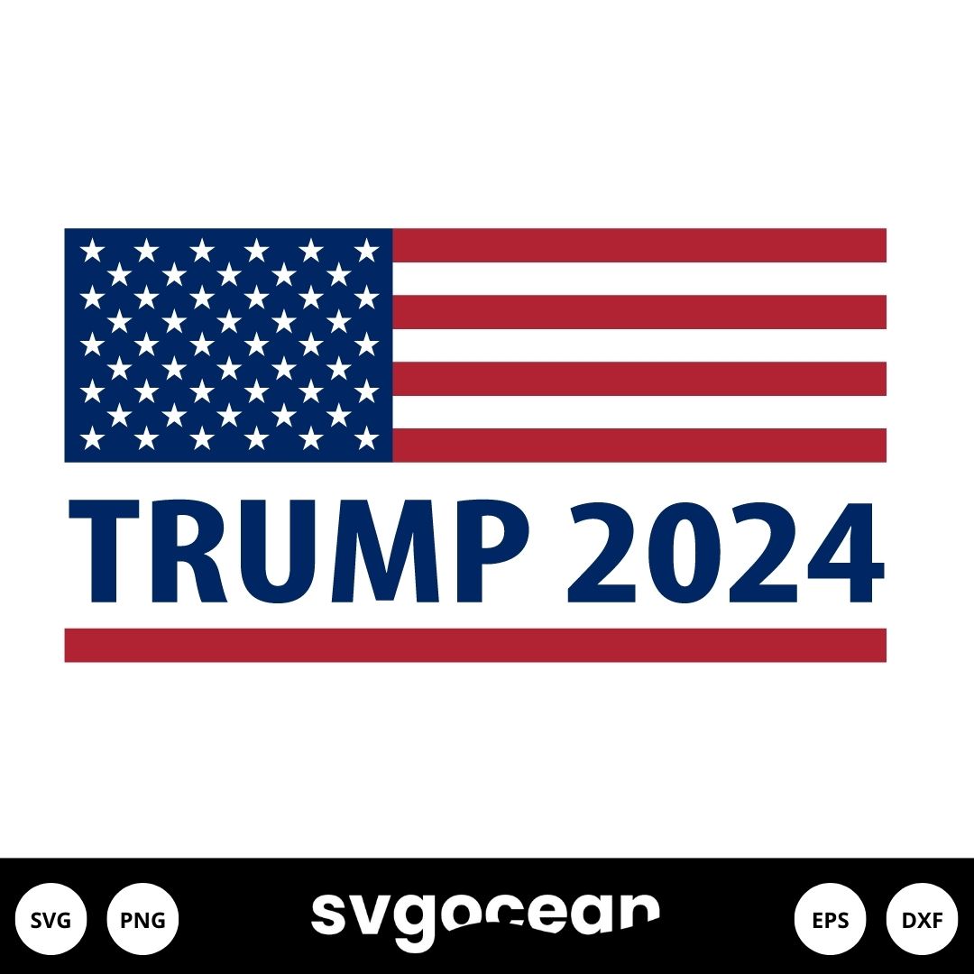 Trump Flag SVG vector for instant download - Svg Ocean — svgocean