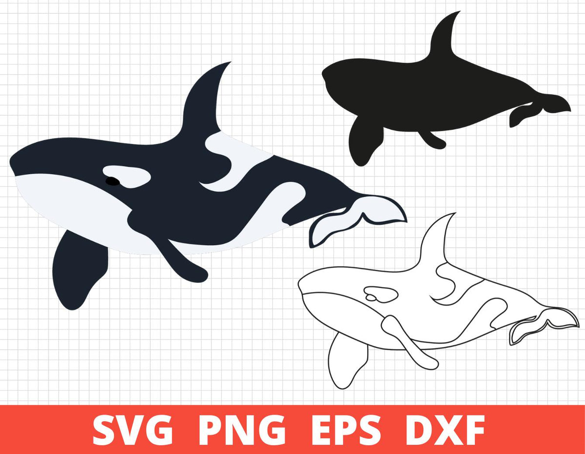 Orca SVG bundle vector for instant download - Svg Ocean — svgocean