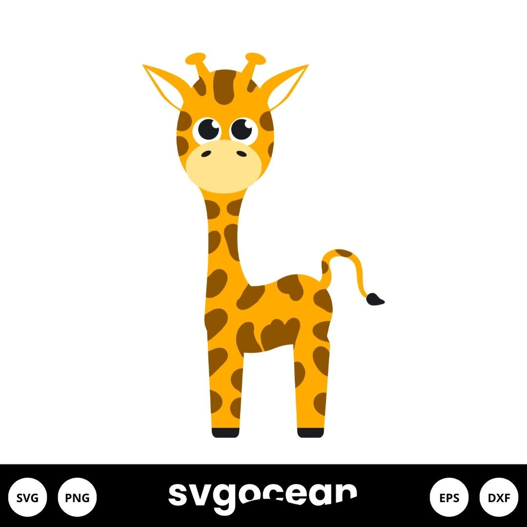 Baby Giraffe Svg vector for instant download - Svg Ocean — svgocean