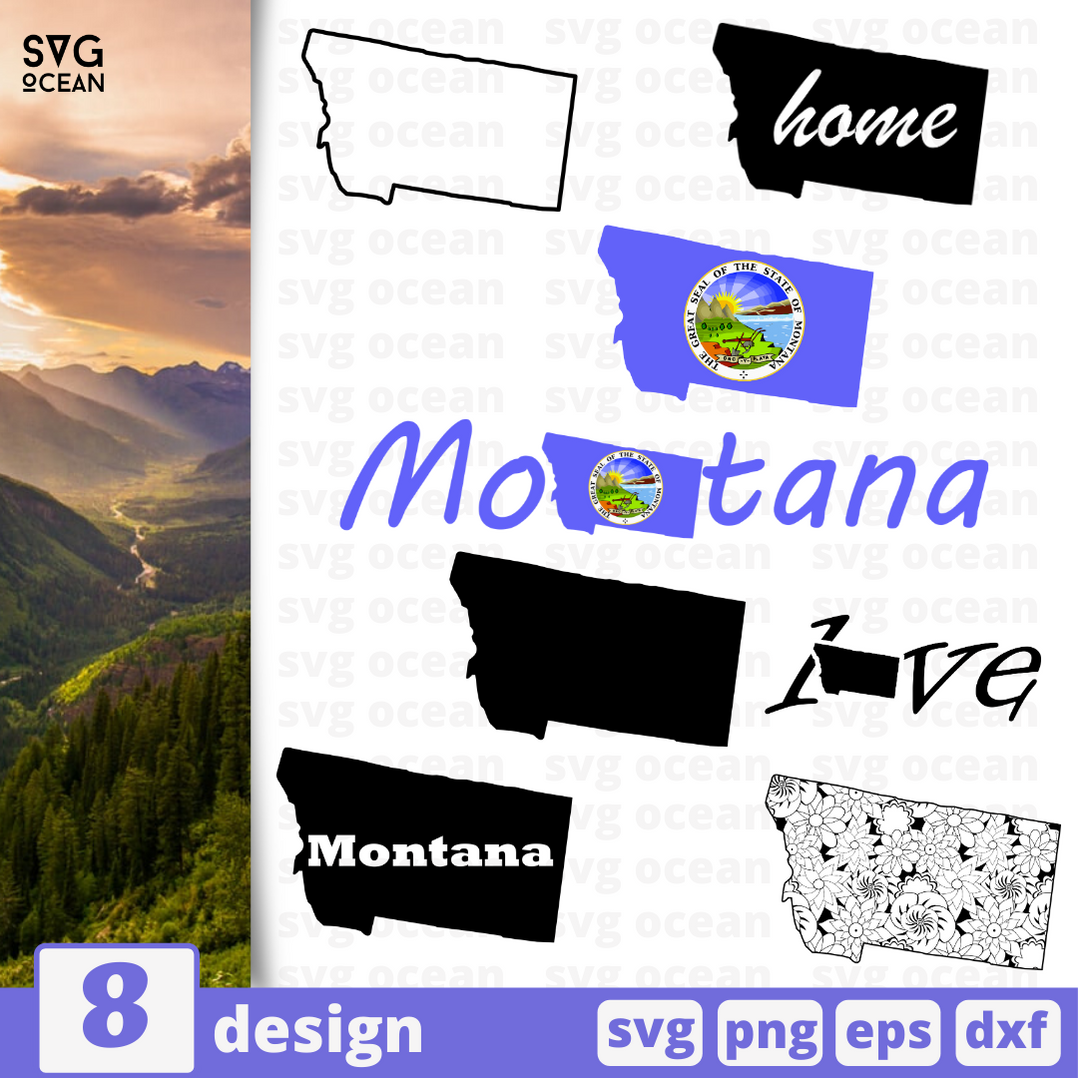 Montana SVG bundle vector for instant download - Svg Ocean — svgocean