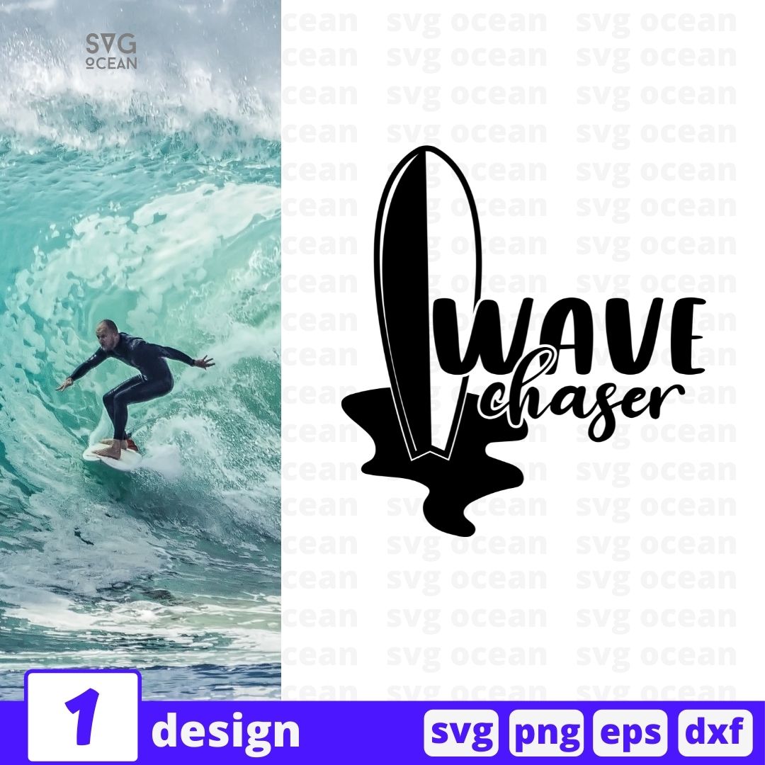 Wave chaser vector for instant download - Svg Ocean — svgocean