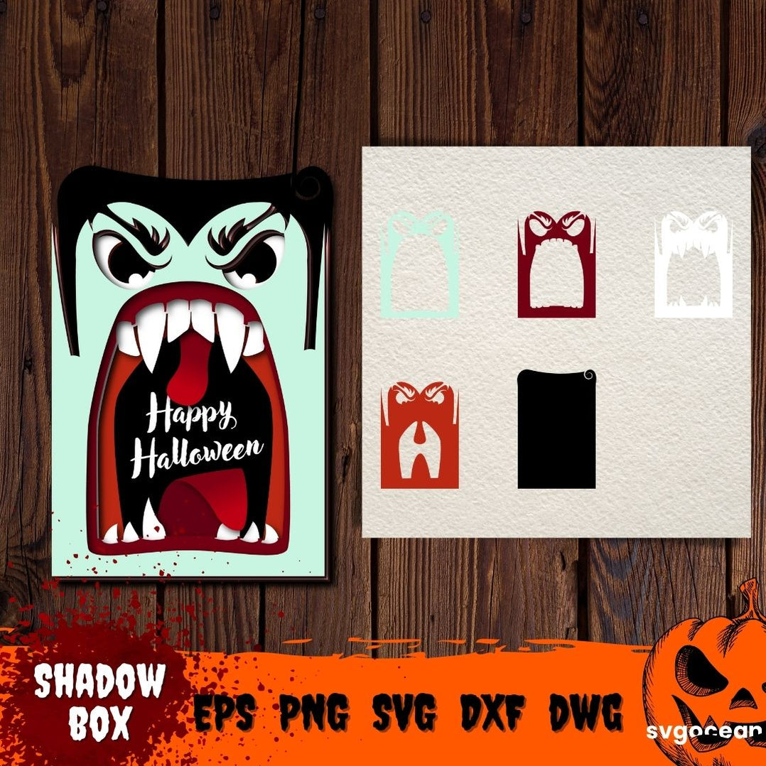 Witch Pop Up Card Template vector for instant download - Svg Ocean ...