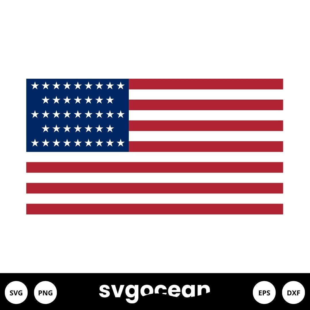 Vector American Flag SVG vector for instant download - Svg Ocean — svgocean