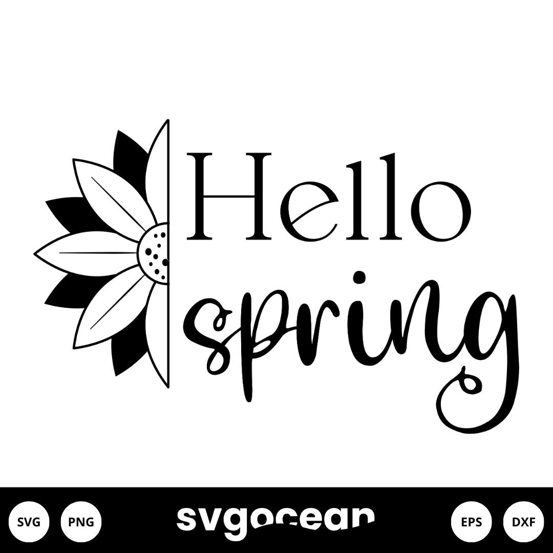 Hello Spring Svg vector for instant download - Svg Ocean — svgocean