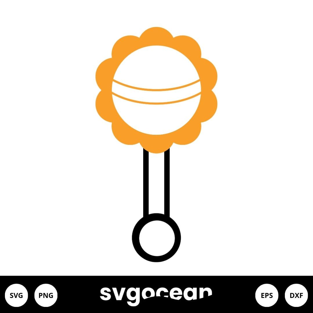 Baby Rattle Svg vector for instant download - Svg Ocean — svgocean