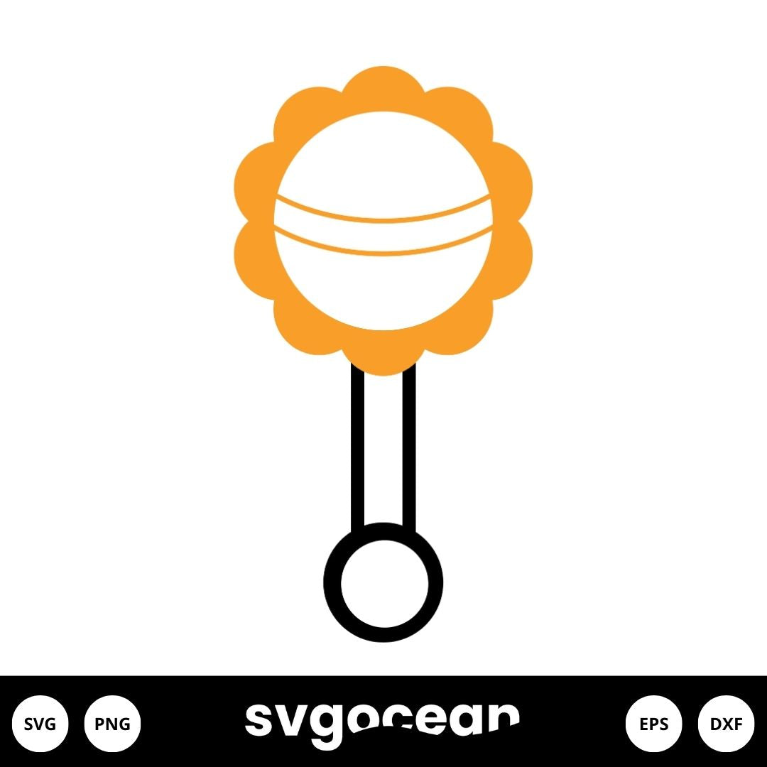 Baby Rattle Svg vector for instant download - Svg Ocean — svgocean