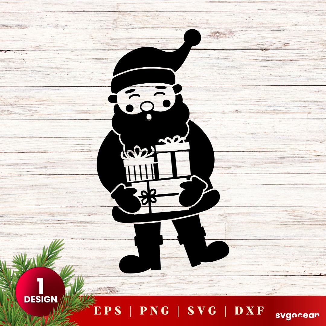 Santa Claus Cut File vector for instant download - Svg Ocean — svgocean