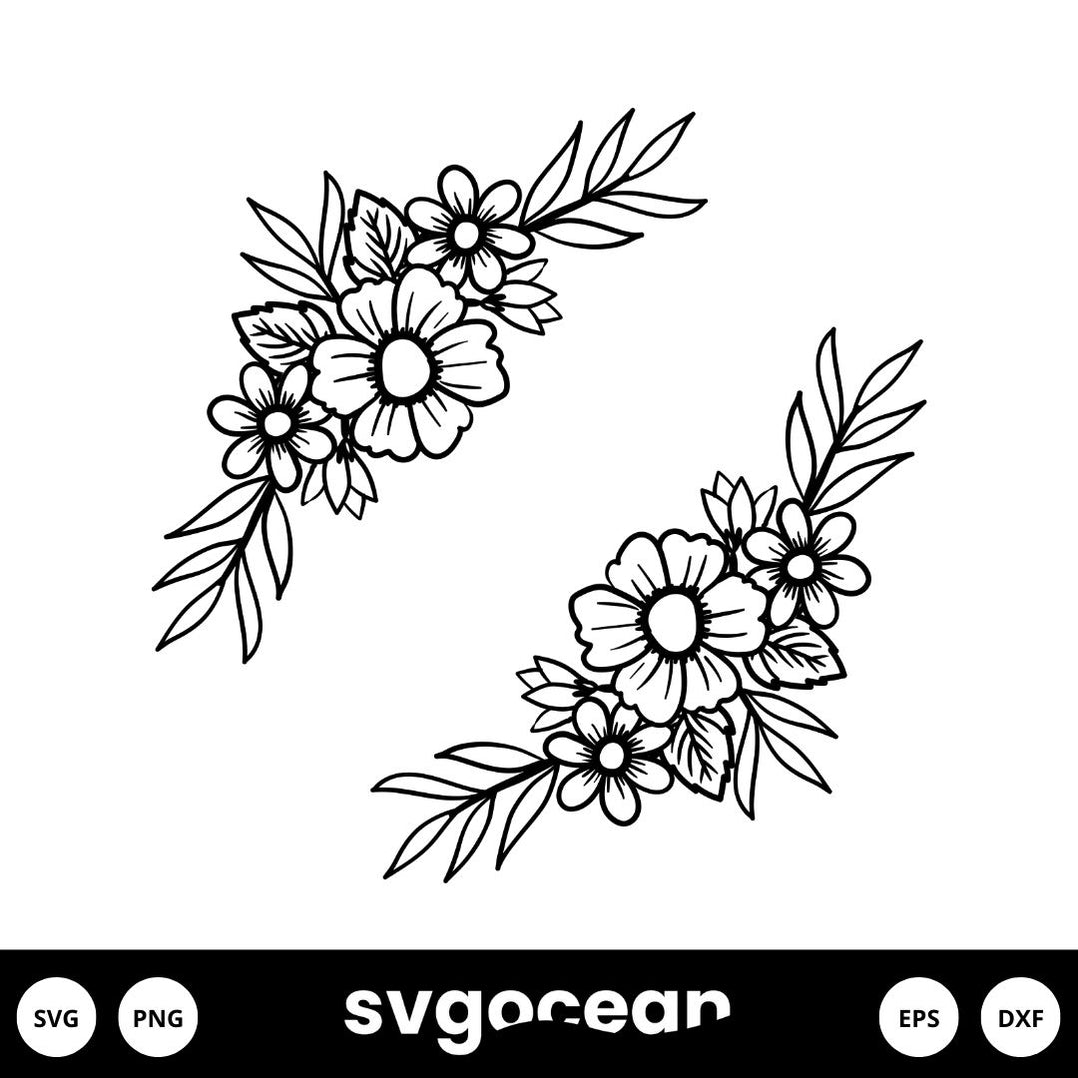 Flowers SVG Bundle vector for instant download - Svg Ocean — svgocean