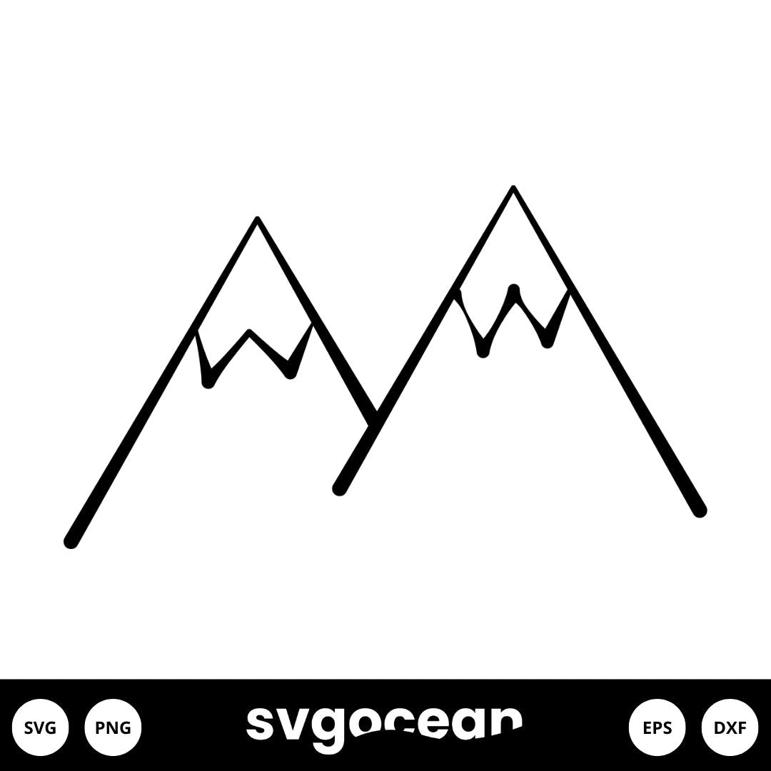 Mountain Svg vector for instant download - Svg Ocean — svgocean