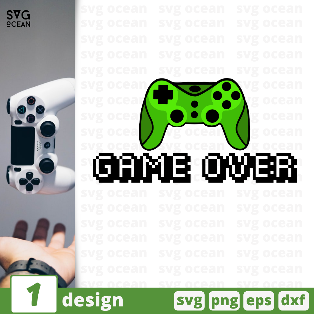 Game over SVG vector for instant download - Svg Ocean — svgocean