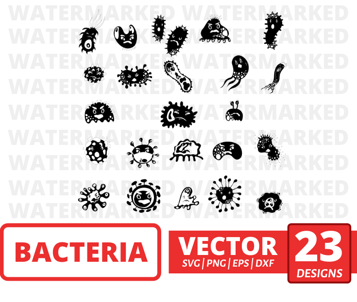 Bacteria SVG bundle vector for instant download - Svg Ocean — svgocean