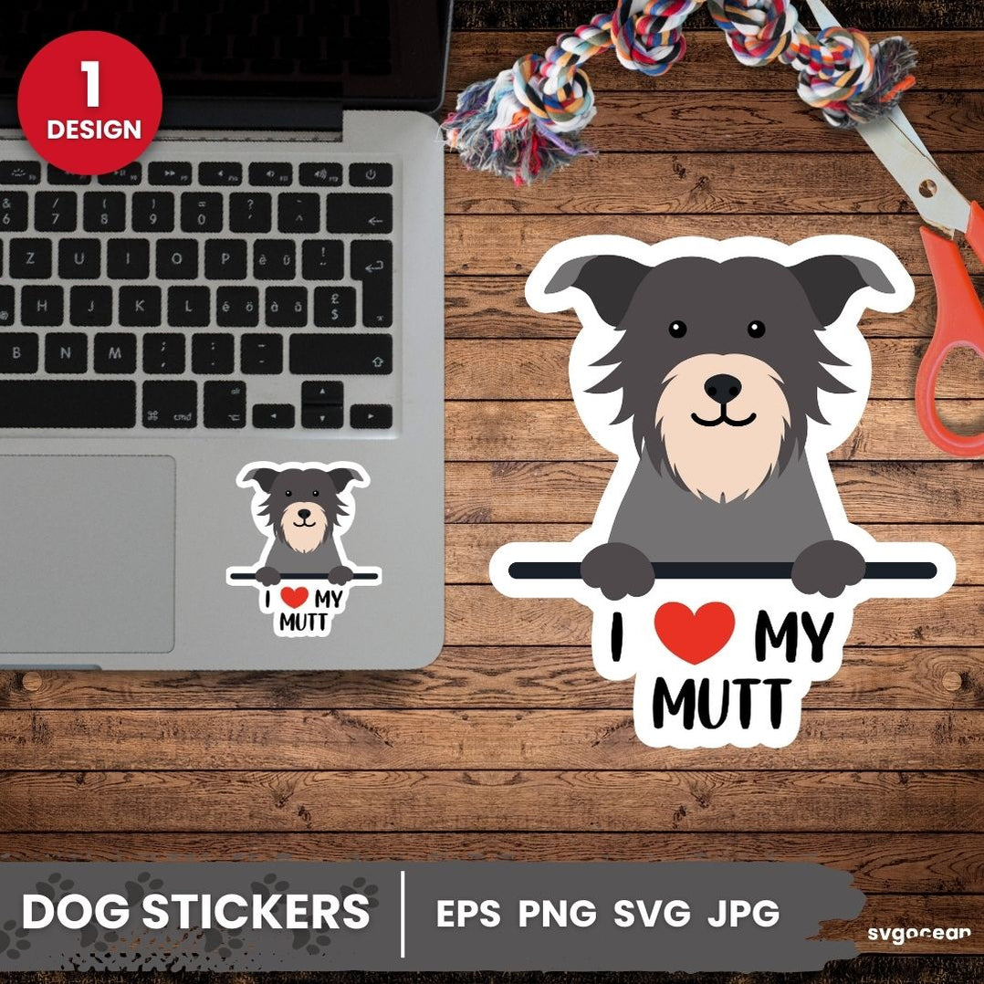 Mutt Sticker SVG vector for instant download - Svg Ocean — svgocean