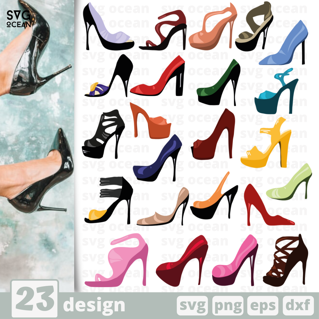 High heels SVG bundle vector for instant download - Svg Ocean — svgocean