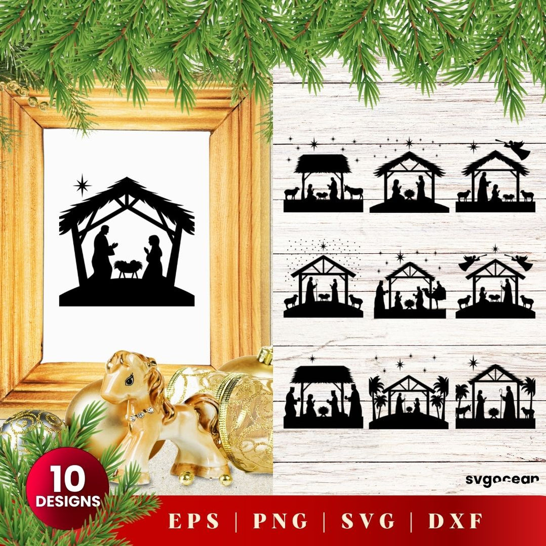 Nativity Svg Bundle vector for instant download - Svg Ocean — svgocean