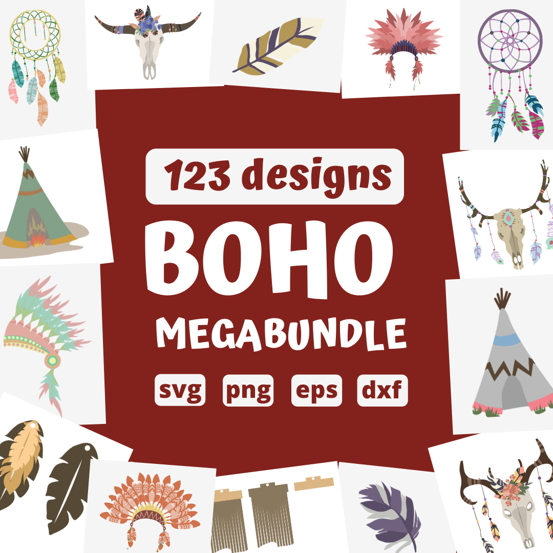 Boho megabundle SVG bundle vector for instant download - Svg Ocean ...