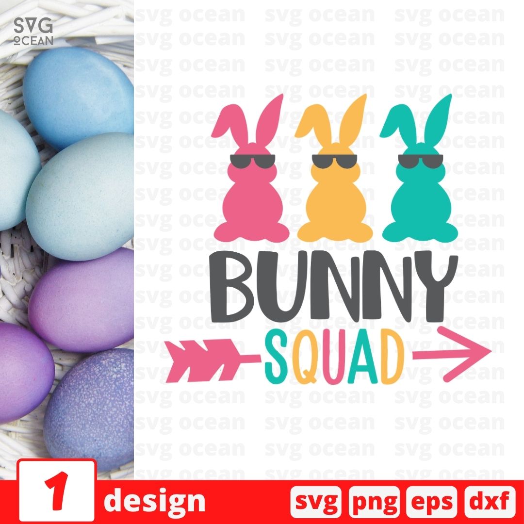 Bunny Squad SVG Cut File vector for instant download - Svg Ocean — svgocean