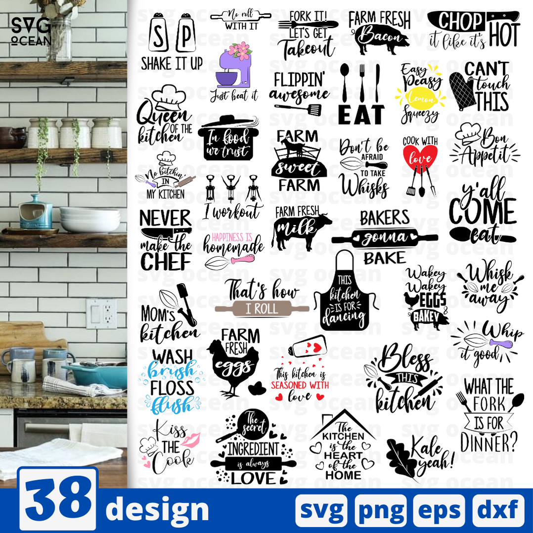 Kitchen SVG bundle vector for instant download - Svg Ocean — svgocean