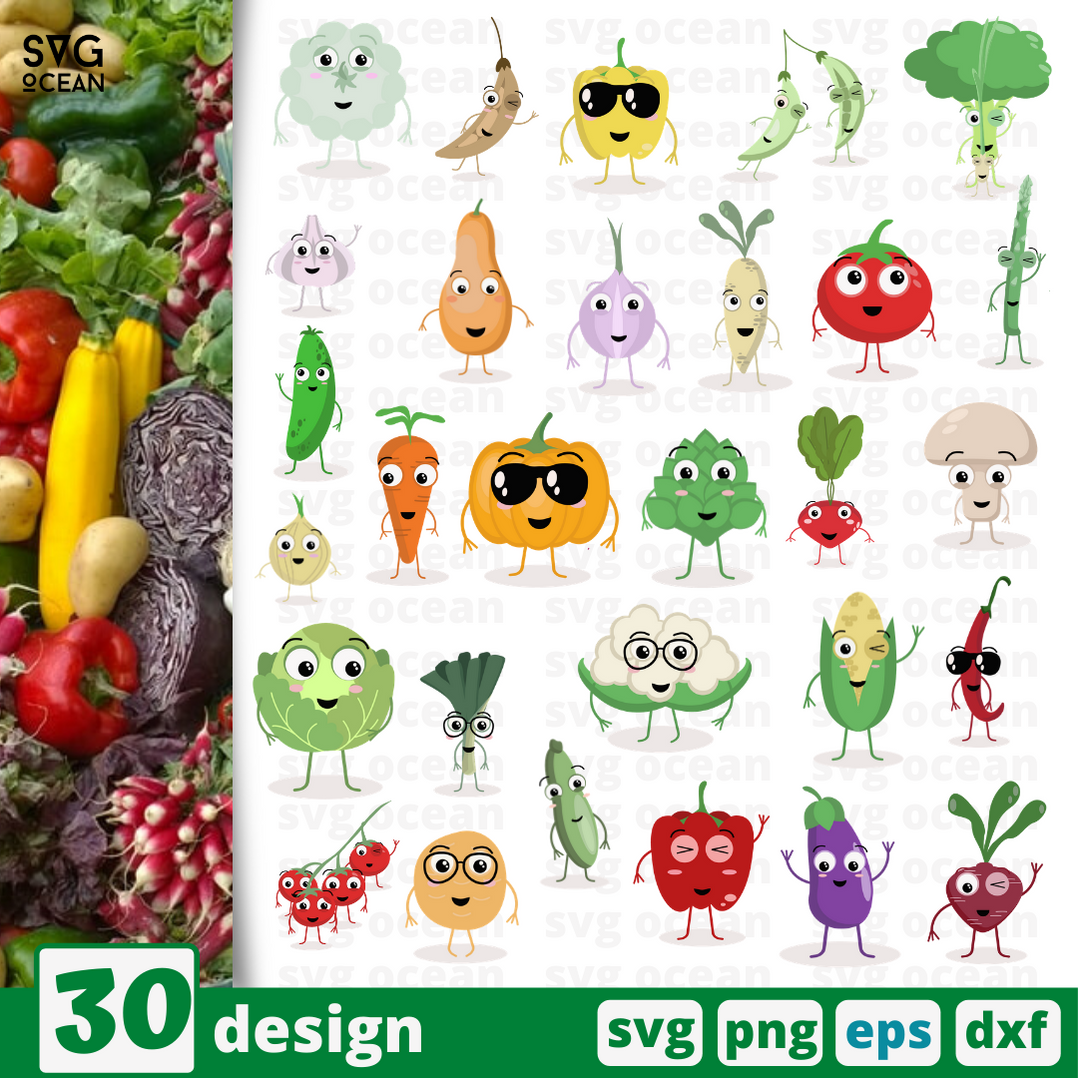Vegetables SVG bundle vector for instant download - Svg Ocean — svgocean