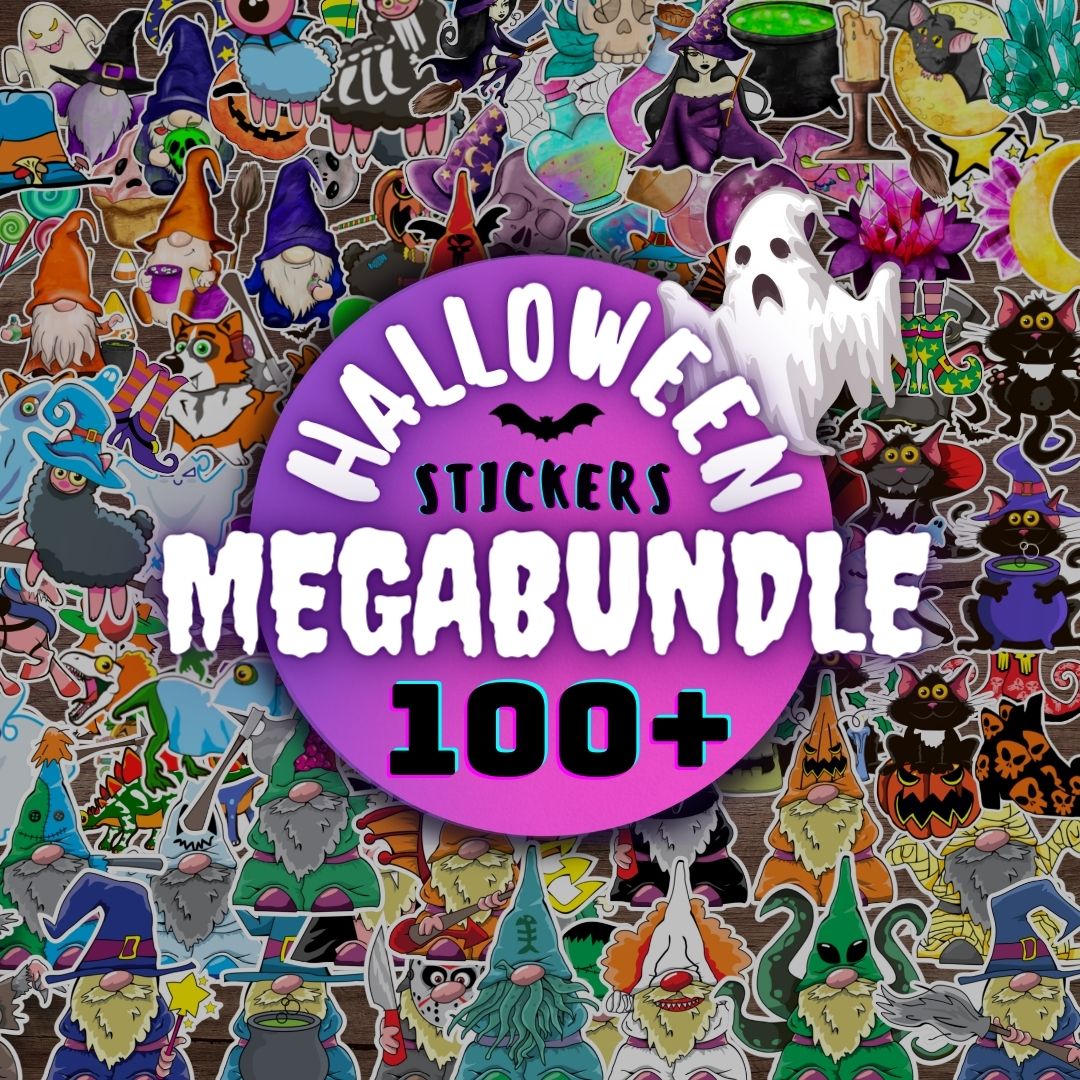 Halloween Stickers Megabundle vector for instant download - Svg Ocean ...