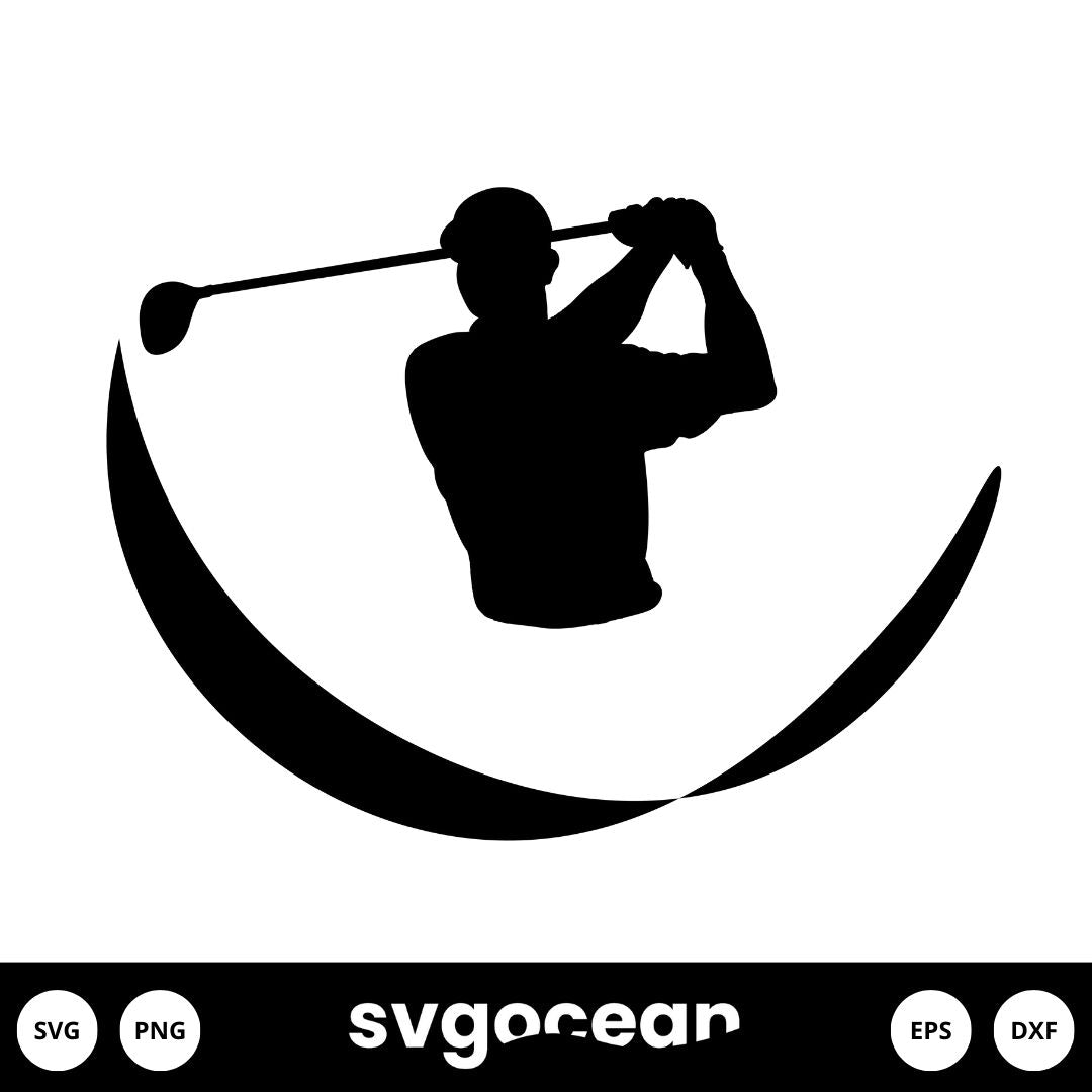 Golfer SVG vector for instant download - Svg Ocean — svgocean