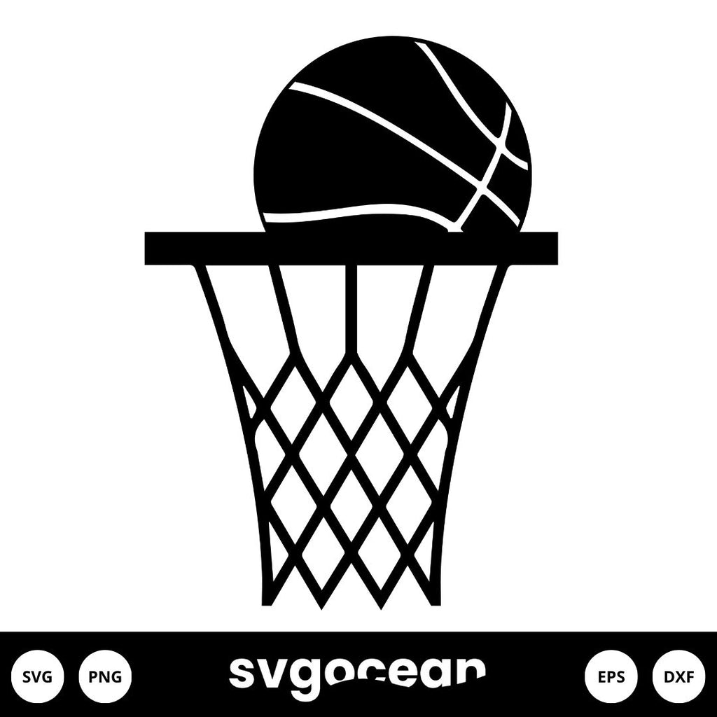 Basketball Hoop Clipart Black And White