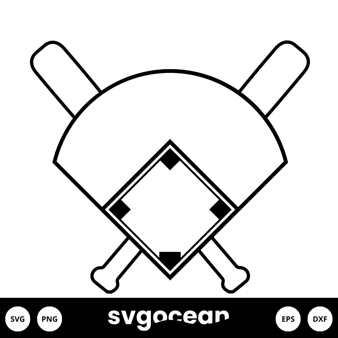 Baseball Diamond SVG vector for instant download - Svg Ocean — svgocean